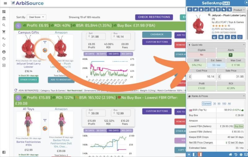 New SAS Integration with ArbiSource - Seller Amp - Tools For Amazon Sellers