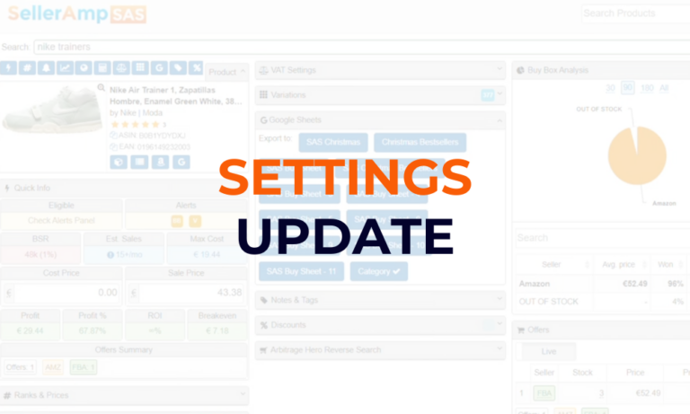 Quick Info Update: Alerts and Estimated Sales - Seller Amp - Tools For ...